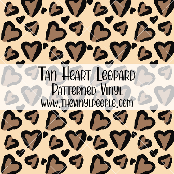 Tan Heart Leopard Patterned Vinyl – TheVinylPeople
