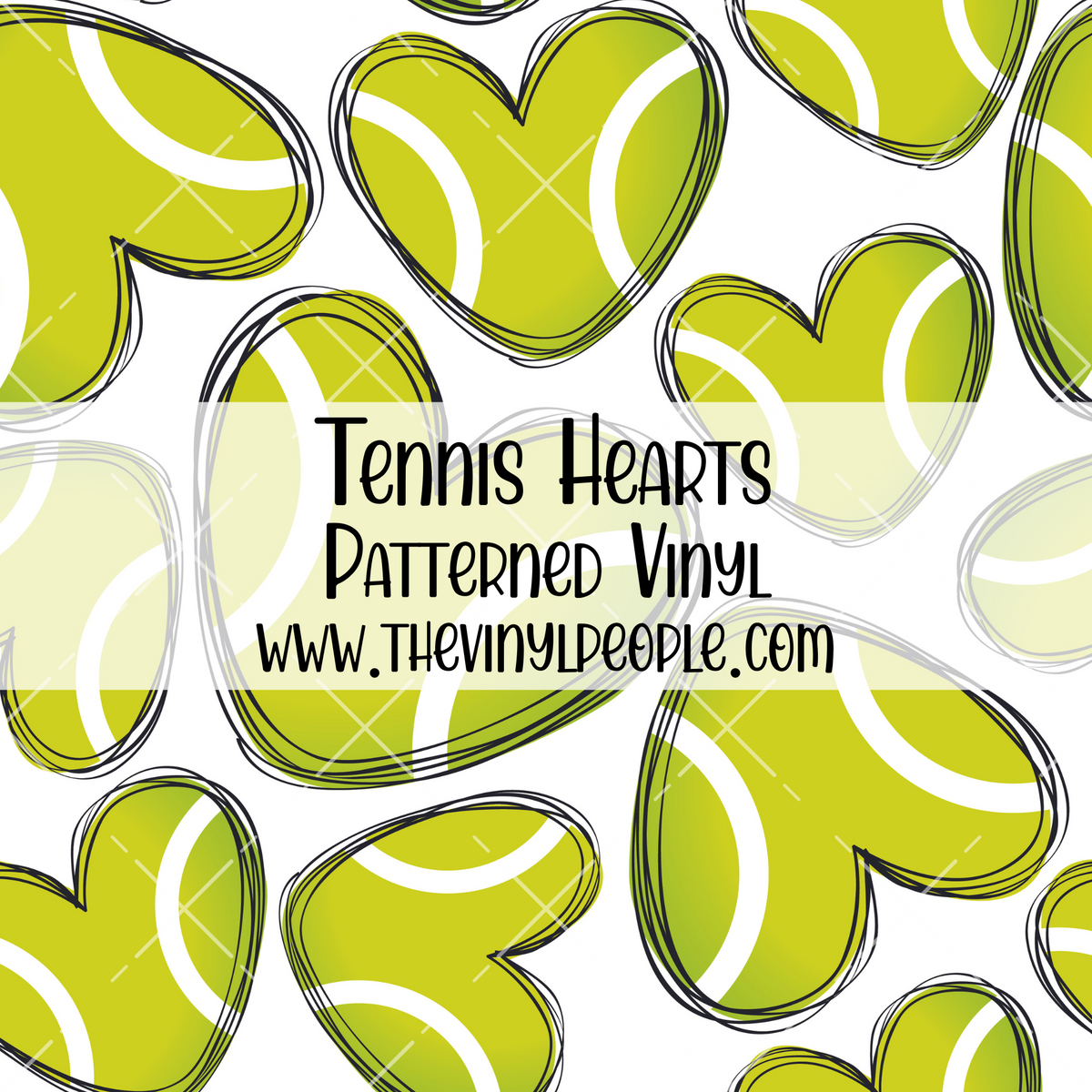 Tennis Hearts Patterned Vinyl – TheVinylPeople