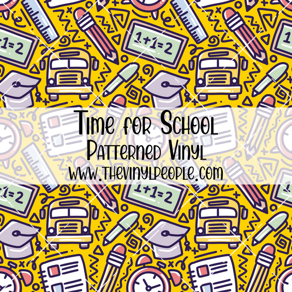 Time for School Patterned Vinyl – TheVinylPeople